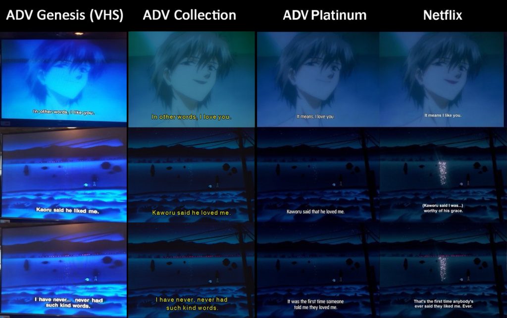Netflix Evangelion subtitles quietly changed for the Kaworu bath scene